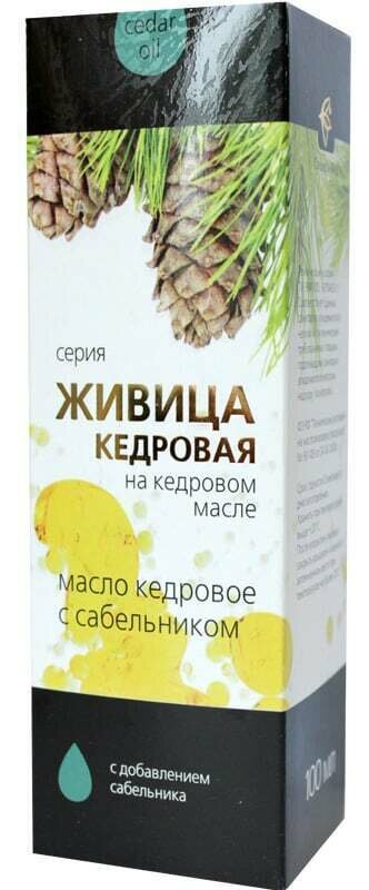Сашера -Мед / Кедровое масло Живица с сабельником 100 мл