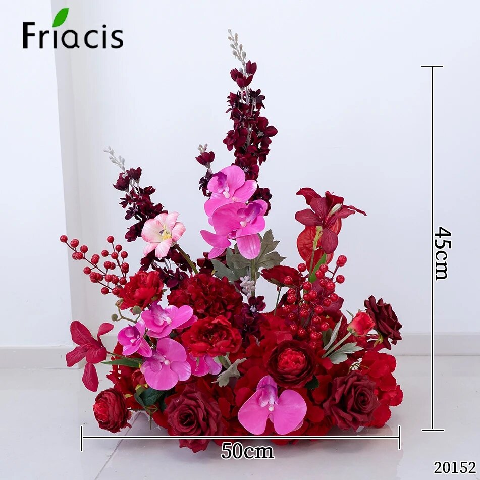 Искусственные цветы Friacis Роза Пион красный A 50x40x45cm