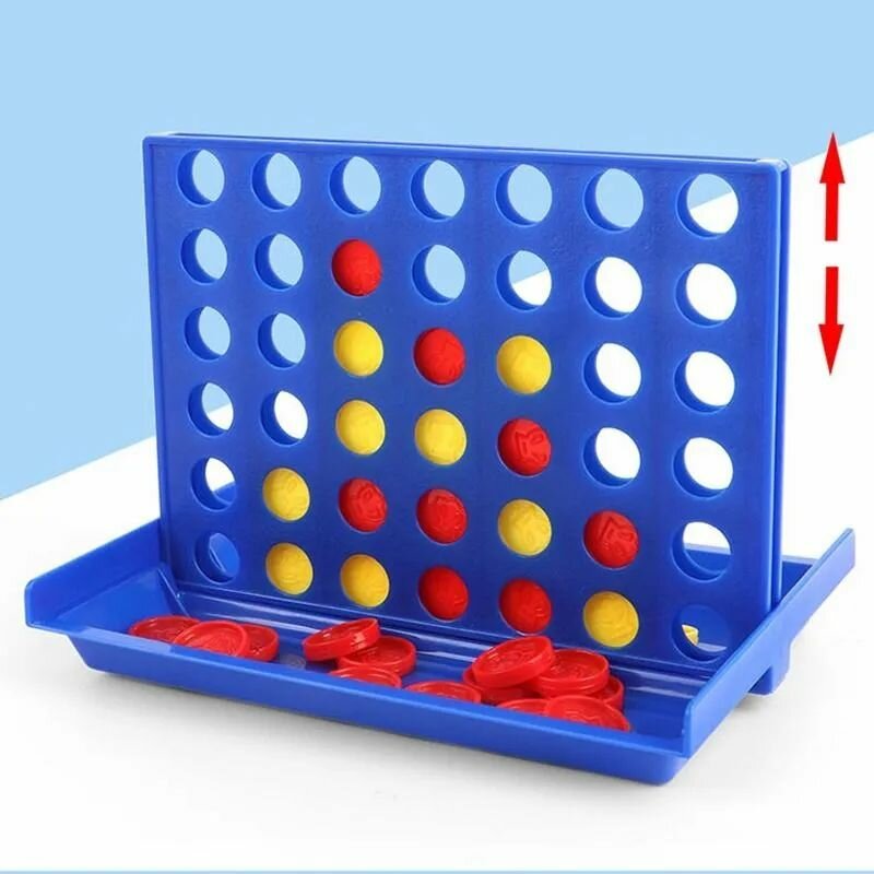 Connect 4 Четыре в ряд логическая развивающая настольная игра "Пятнашки в ряд" для детей без батареек, игровое поле