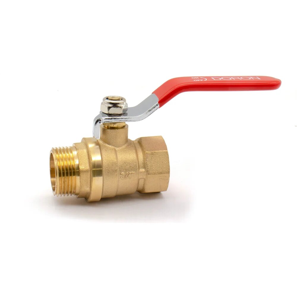 Кран шаровой Doron 1/2" В-Н ручка гайка-штуцер (10/160) 8407