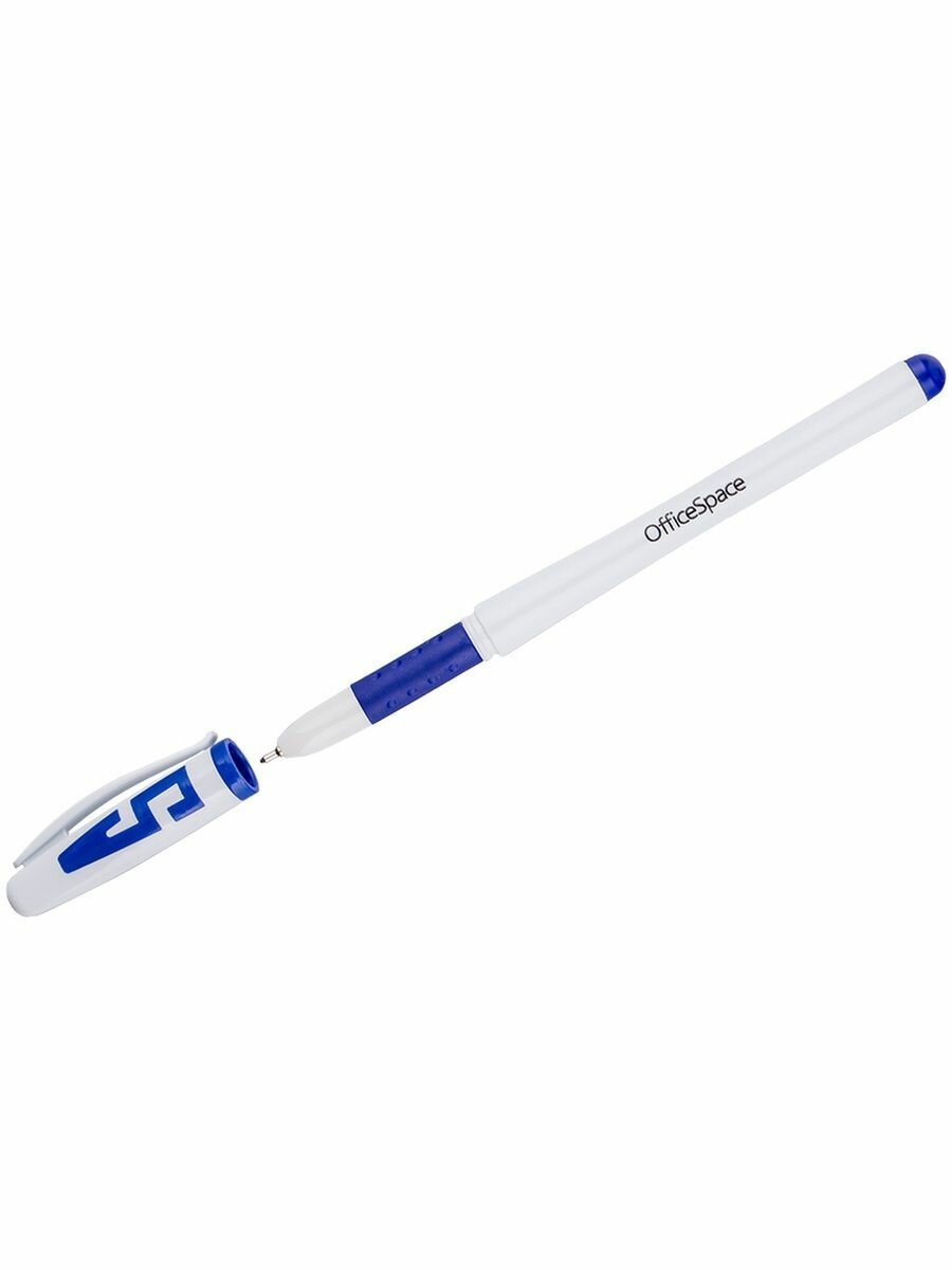 Ручка гелевая синяя, 0,6мм, грип, игольчатый стержень (12 шт.), GP777BU_3185