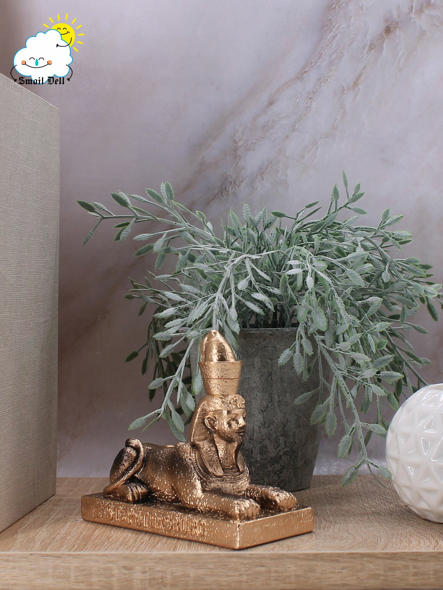 Статуэтка Сфинкс из Санкт-Петербург , 9 см, гипс , цвет бронза