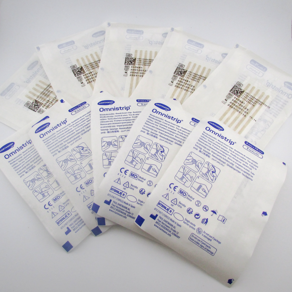 Полоски пластырные Омнистрип (Omnistrip) гипоаллергенные стерильные размером 3х76мм, 540681 (10 Бл (10бл х 5шт=50шт))