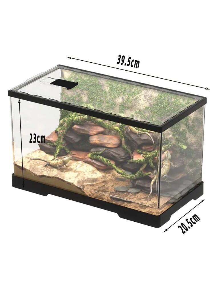 Террариум для рептилий , улиток , паука360 пейзажКонструкция воздухопроницаемых отверстий Luckymmzzz