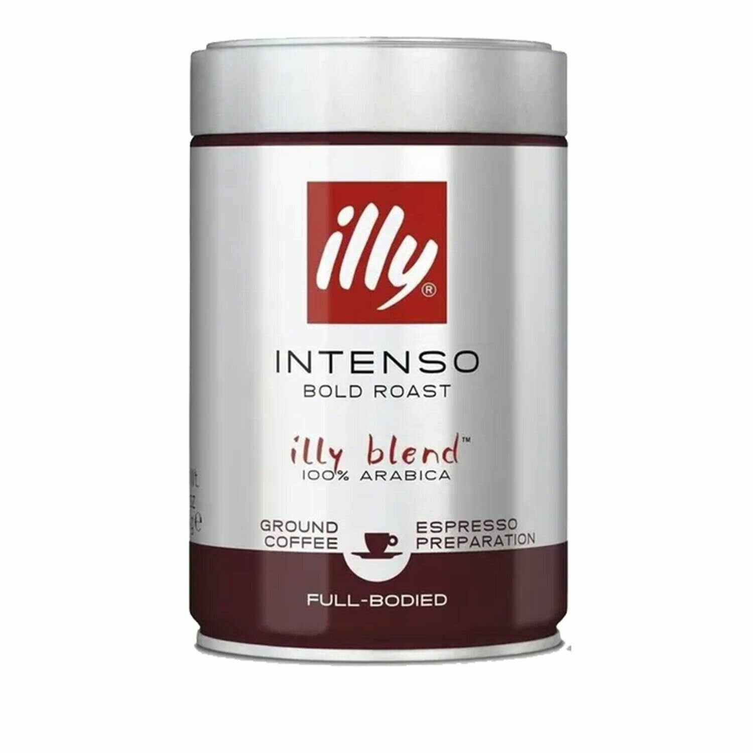 Кофе молотый ILLY "Intenso" италия, 250 г, жестяная банка, 46