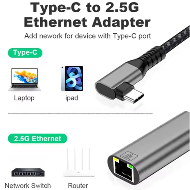 Адаптер USB-C в RJ45 CableCC 2500M — фото 1