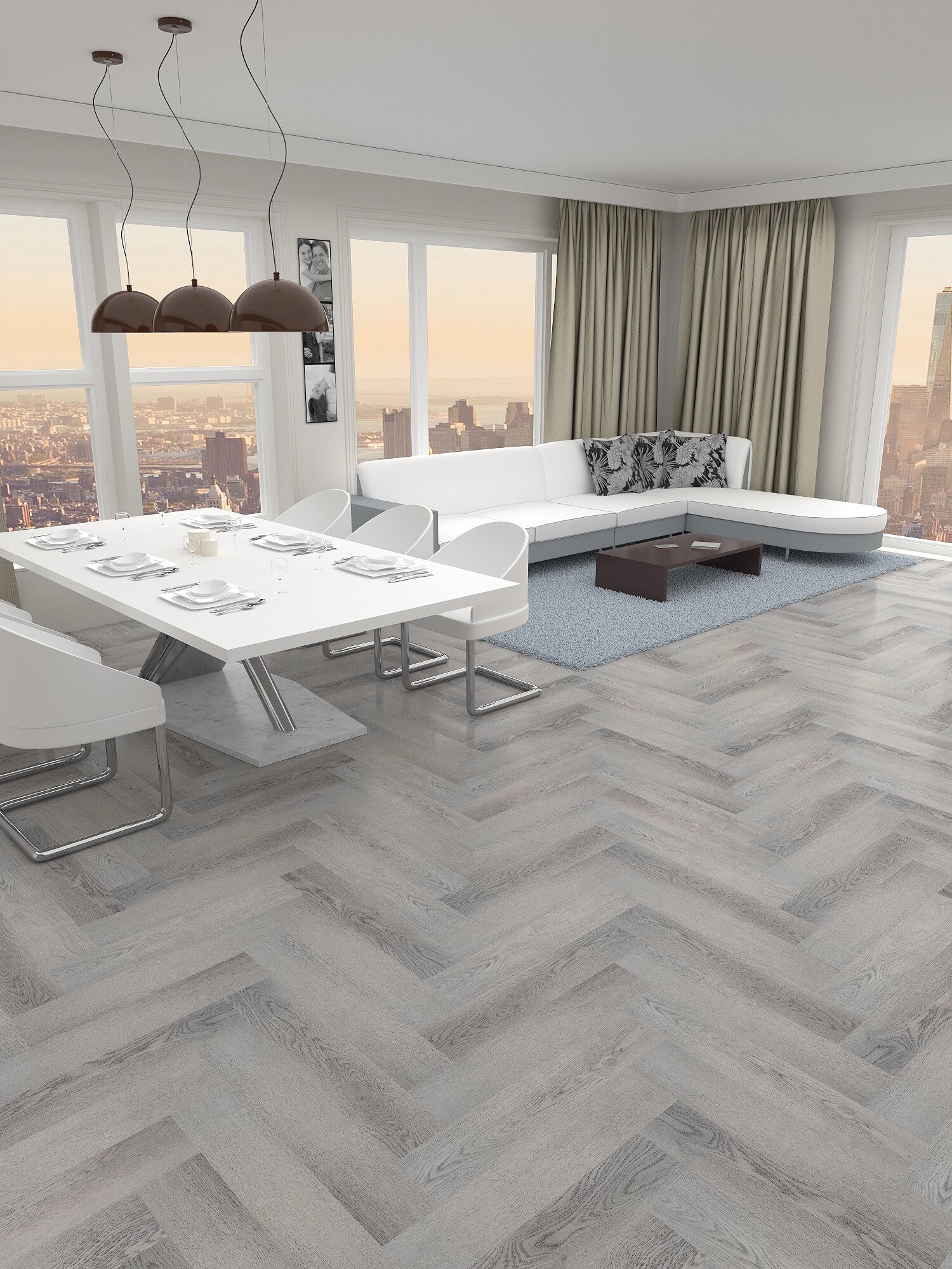 Кварц виниловый ламинат Бугман VKFH 45 43 класс, водостойкий (цена за кв. метр)