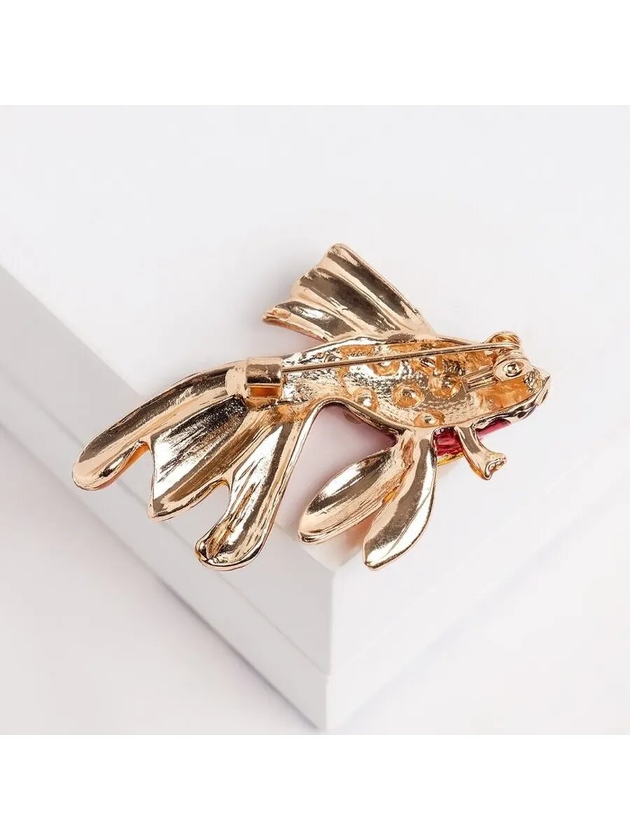 Брошь, эмаль, стразы