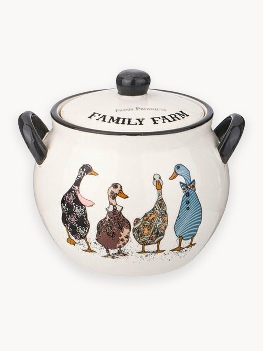 Горшочек для запекания с крышкой Agness "family farm" 600 мл