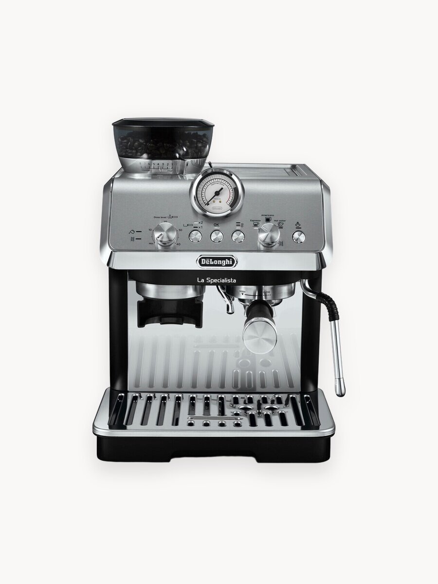 Рожковая кофеварка DeLonghi EC9155. MB La Specialista цвет Серебристый/Черный