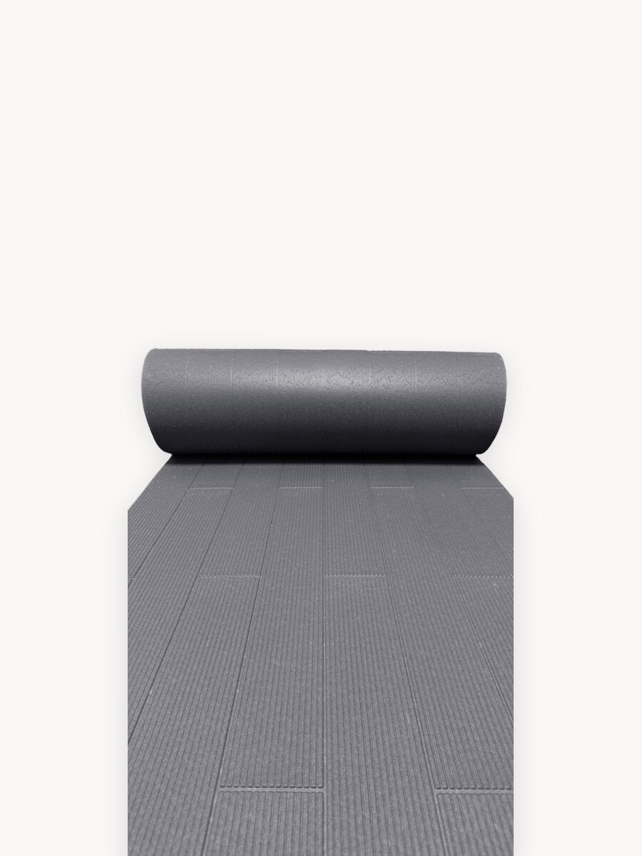 Покрытие террасная доска (ПВХ) в рулоне 0,4 на 1,5 серая