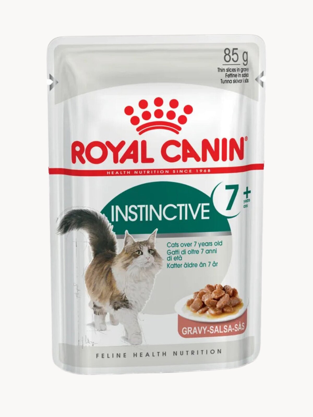 Влажный корм для кошек пожилых Royal Canin Instinctive 7+ кусочки в соусе, 28 шт по 85 г