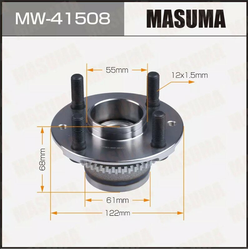 Ступица Mazda Demio (DW) 96- задняя (c ABS) Masuma