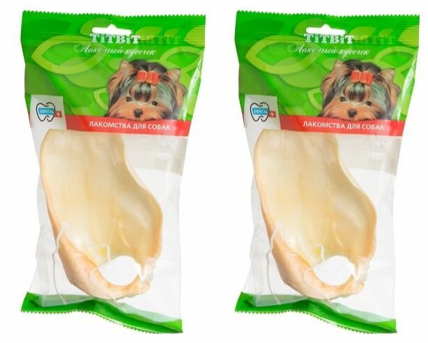 Titbit Лакомство для собак Ухо говяжье 1 шт 2 уп