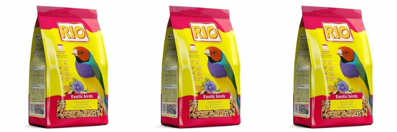 Rio Корм основной для экзотических птиц, 1000 г, 3 уп