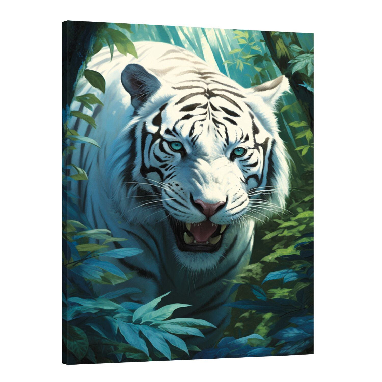 Интерьерная картина 50х70 "Белый тигр"