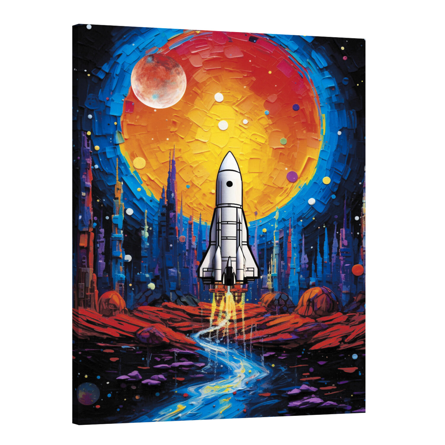 Интерьерная картина 50х70 "Ракета"