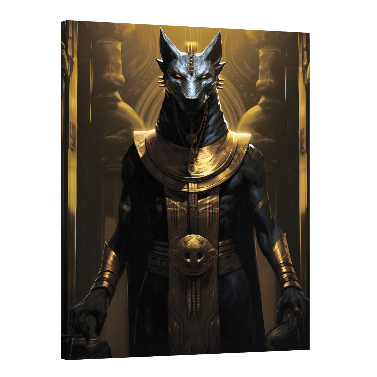 Интерьерная картина 50х70 "Анубис: страж справедливой судьбы"