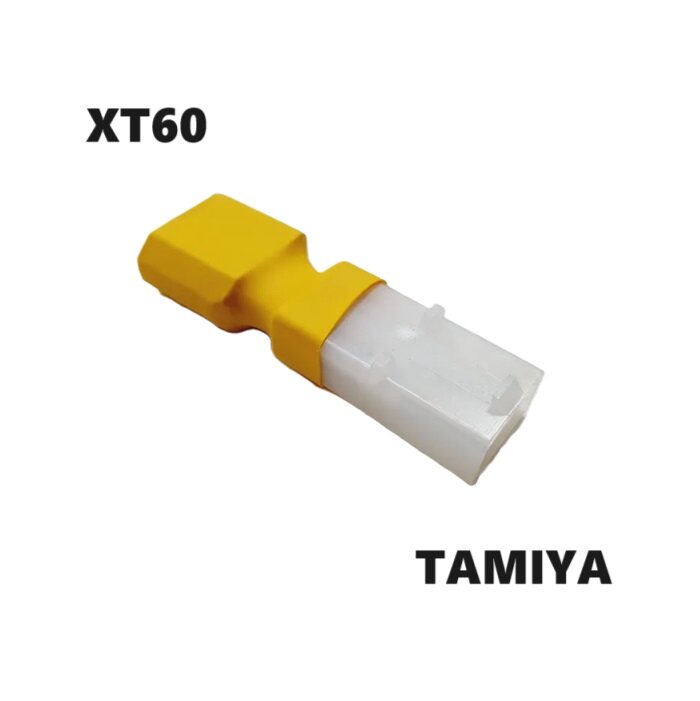 Переходник ХТ60 на Тамия плаг (мама / мама) 173 разъем питания T-plug TAMIYA KET-2P L6.2-2P на XT60 желтый XT-60 адаптер силовой коннектор