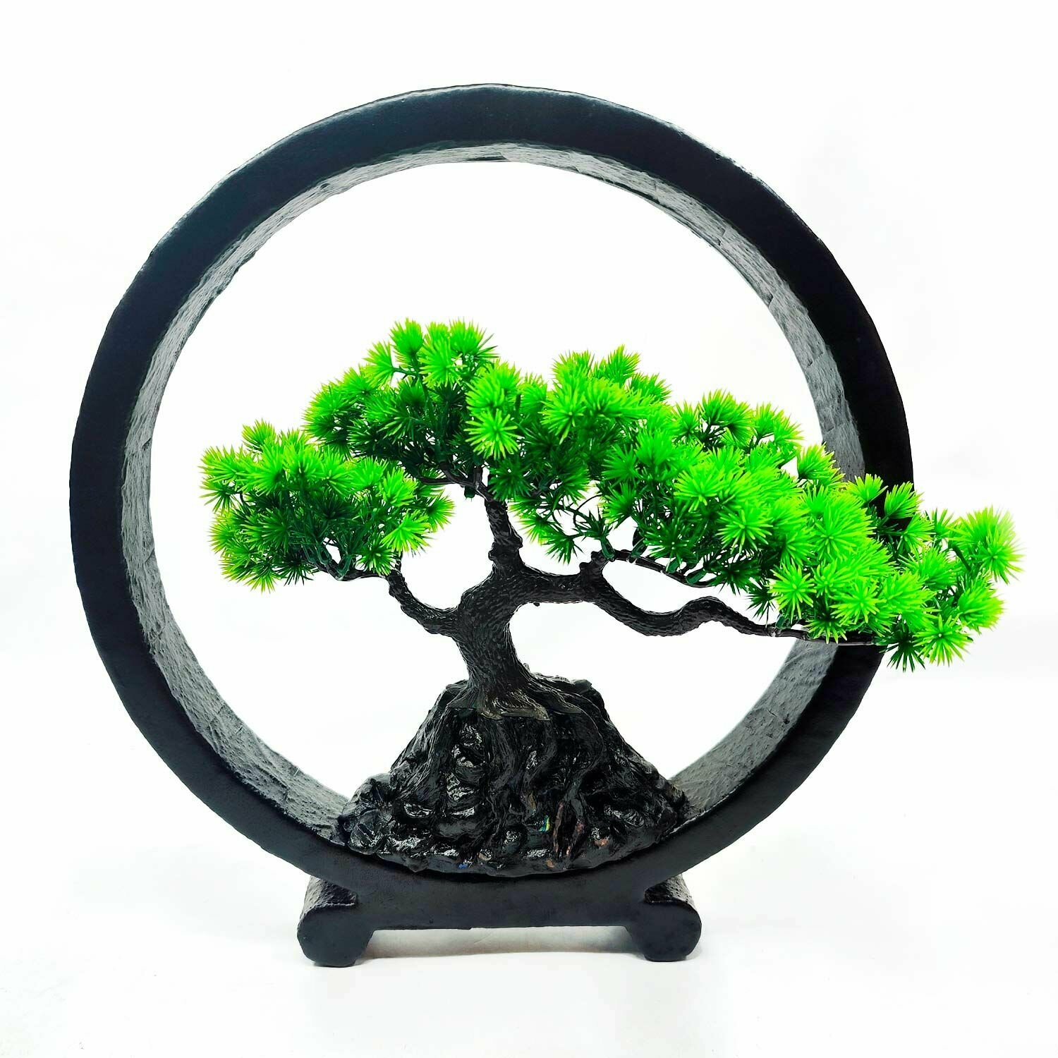 Растение Бонсай в круге 39 см, зеленый, не кашпо бансай
