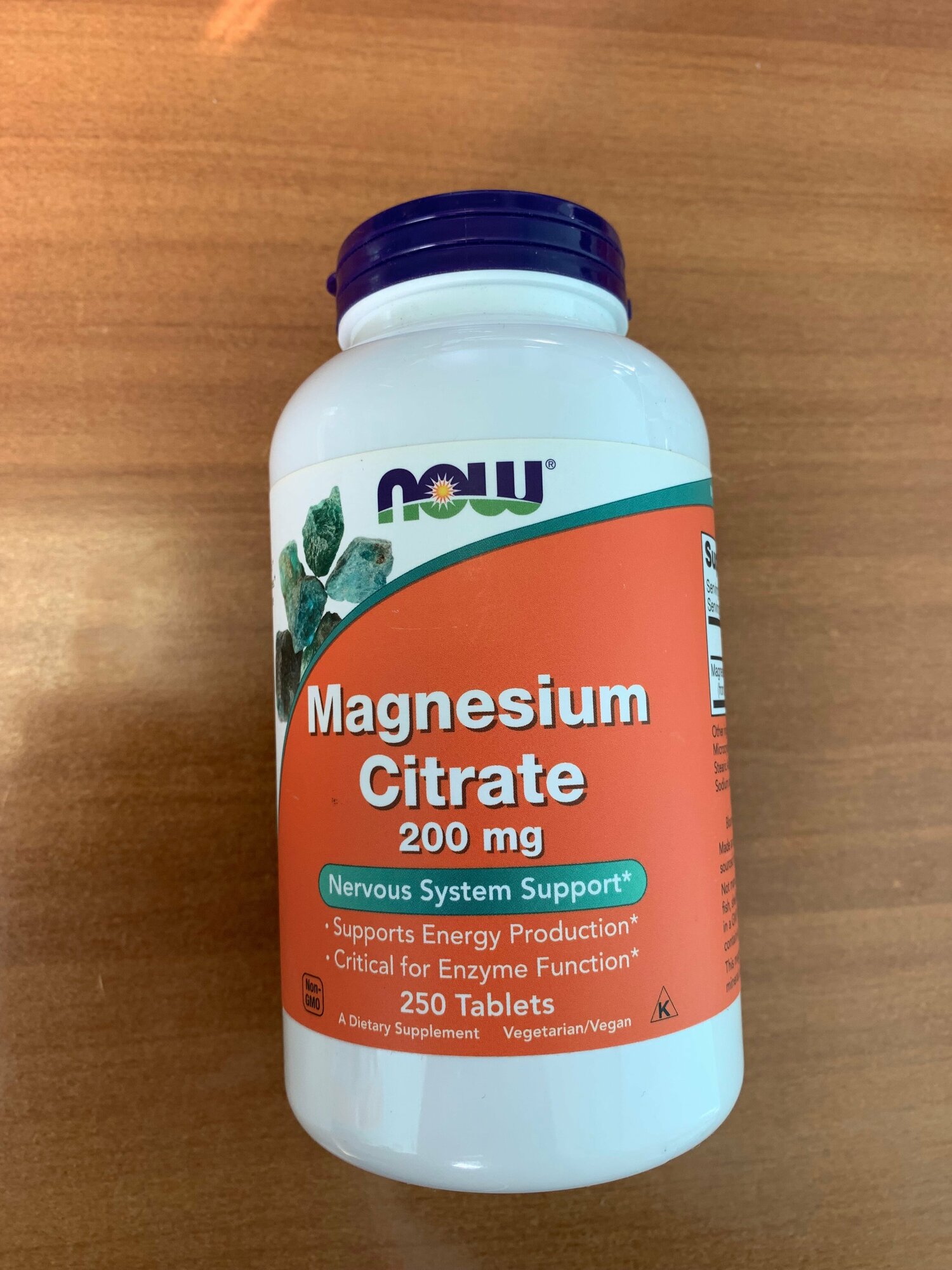 Таблетки NOW Magnesium Citrate, 250 г, 200 мг, 250 шт.