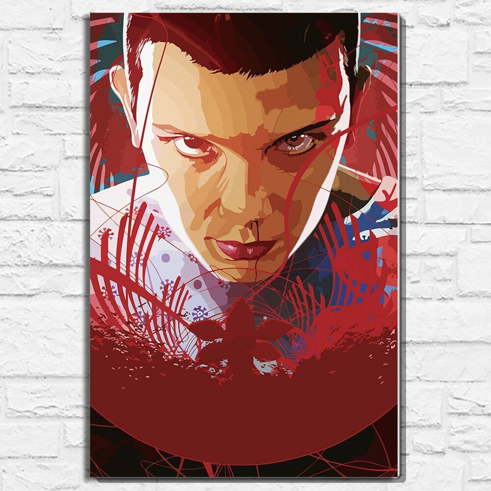 Картина по номерам на холсте сериал Очень странные дела (Stranger Things, 11) - 13671 В 60x40