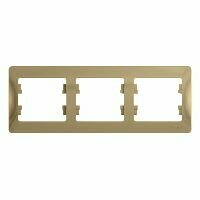 Glossa Рамка 3-ная, горизонтальная, титан GSL000403