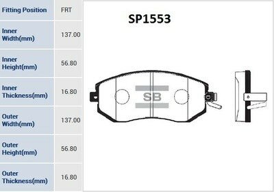 Колодки тормозные subaru forester 01-/impreza 01-/legacy 98- передние