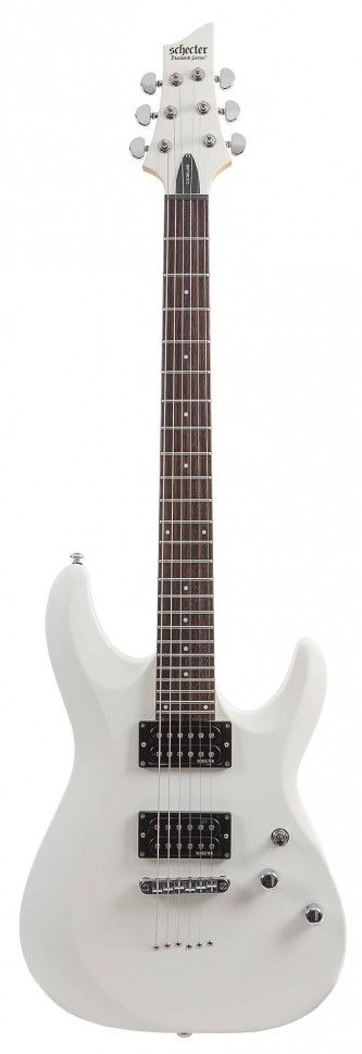 SCHECTER C-6 DELUXE SWHT - электрогитара, 24 лада. Корпус: липа. Гриф: клен. Накладка грифа: палисандр. Звукосниматели: Н/Н Schecter Diamond Plus. Переключатель звукоснимателей: 3-позиционный. Регуляторы: 1V/1Т. Цвет: матовый белый