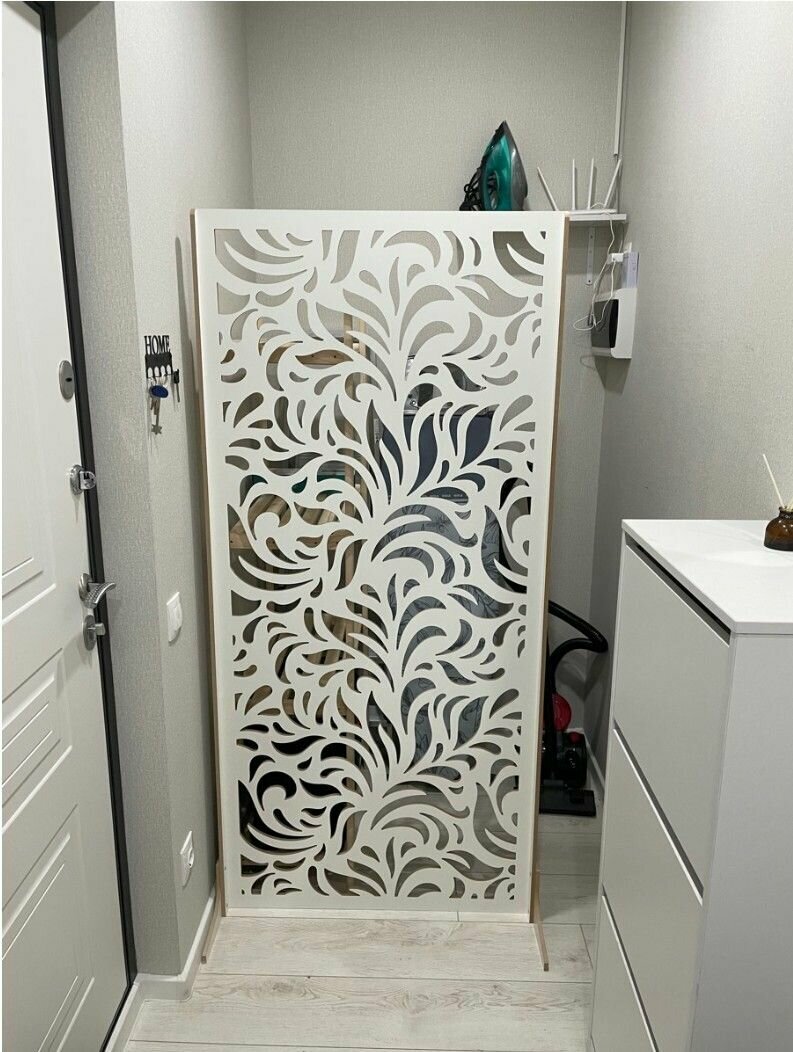 Ширма перегородка с ножками, для зонирования комнаты. Перегородка для салона красоты . Размер 175см высота -80см ширина