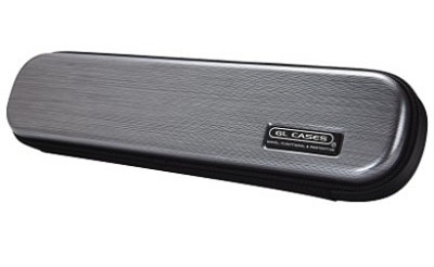 Flute case GLCASE GLE-FL(L18) - Polycarbonate hard case with dark gray silkscreen printing for soprano flute