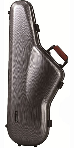 Alto saxophone case GLCASE GLQ-A(L18) - Reliable polycarbonate shaped case for alto saxophone. Color black with "hair" trim