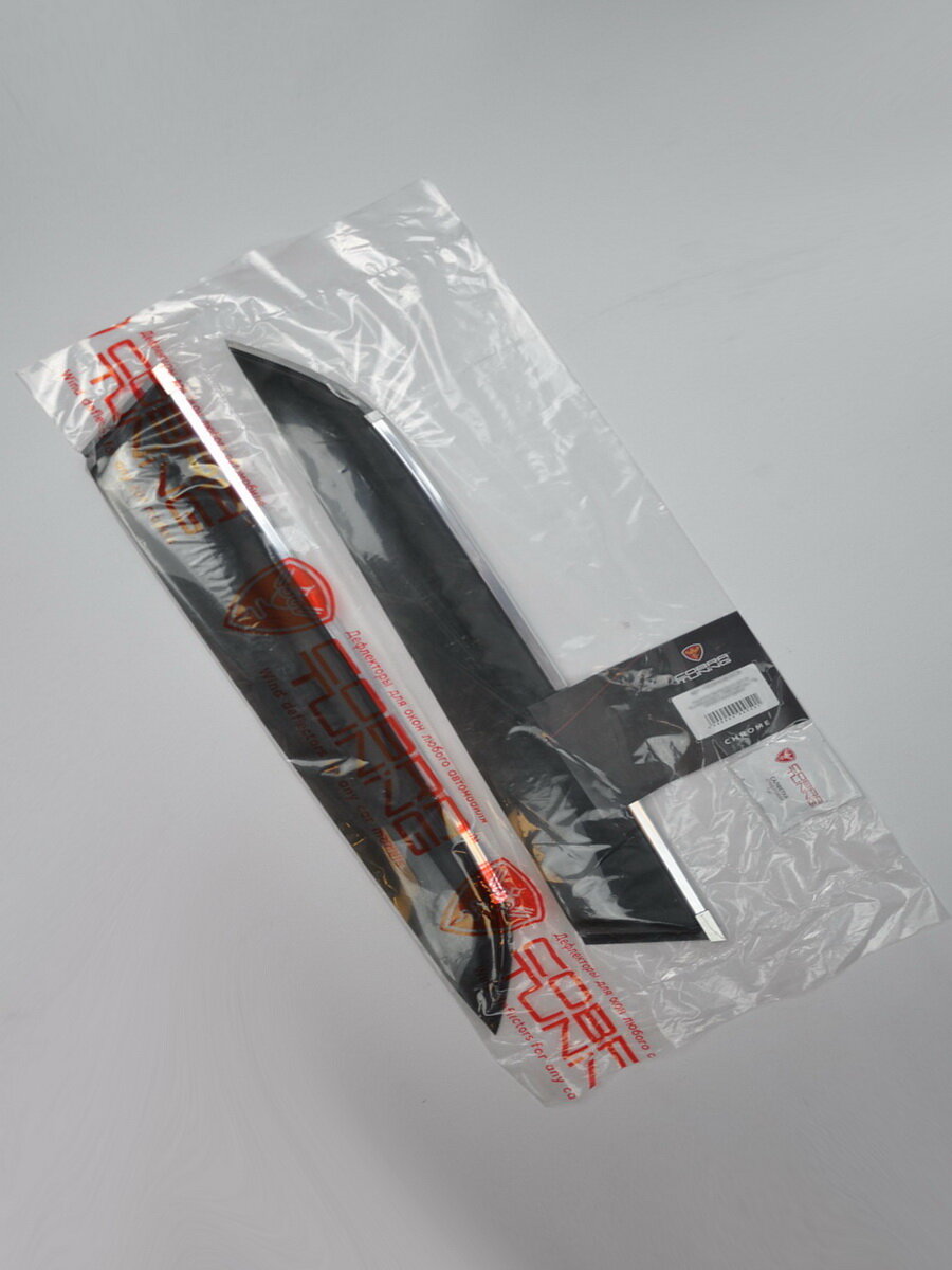 Дефлекторы окон для Honda CR-V IV 2012 третья часть хром. молдинг "CT"