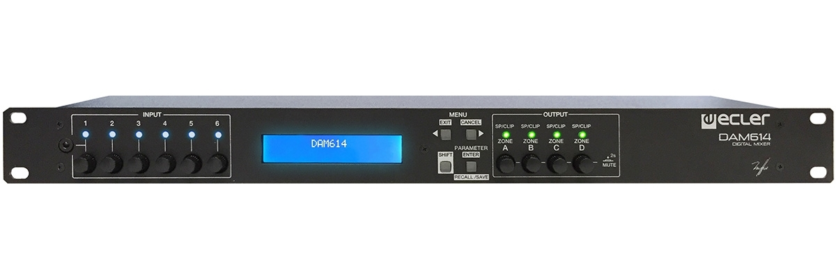 Ecler DAM614- DSP-аудиопроцессор с программируемым микшером