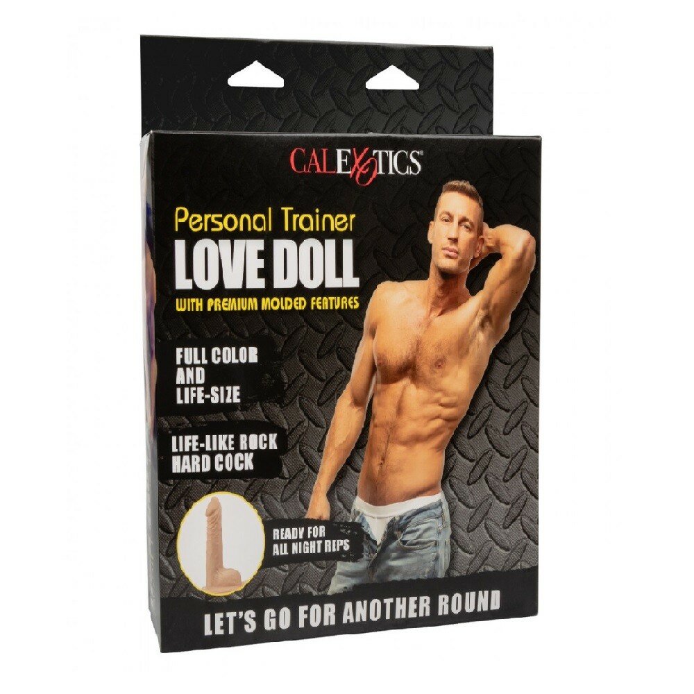 Надувная секс-кукла California Exotic Love Doll Personal Trainer с фаллоимитатором, бежевая