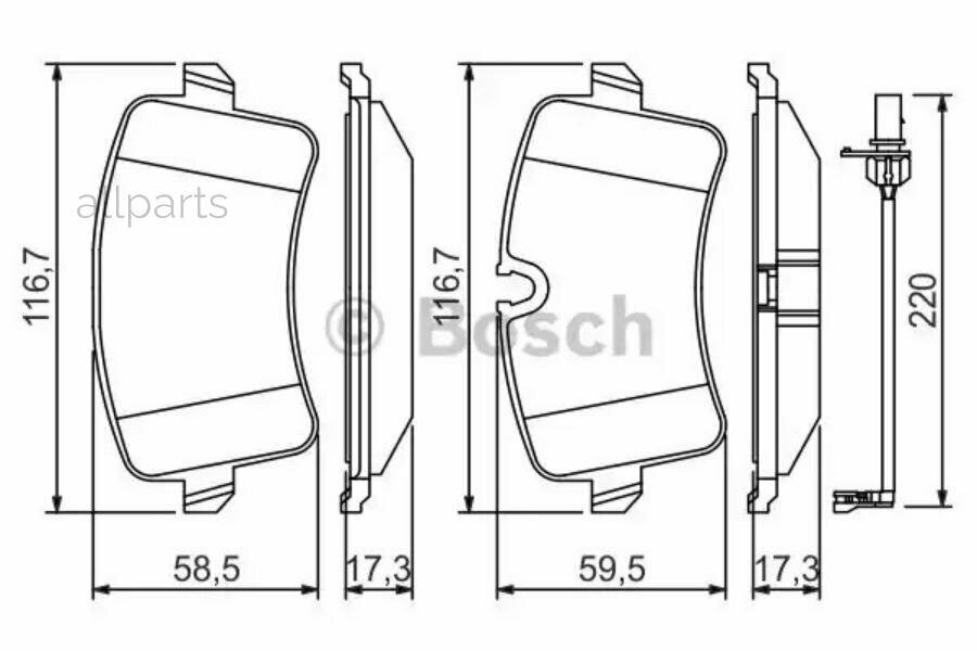BOSCH 0 986 494 488 Дисковые колодки задние