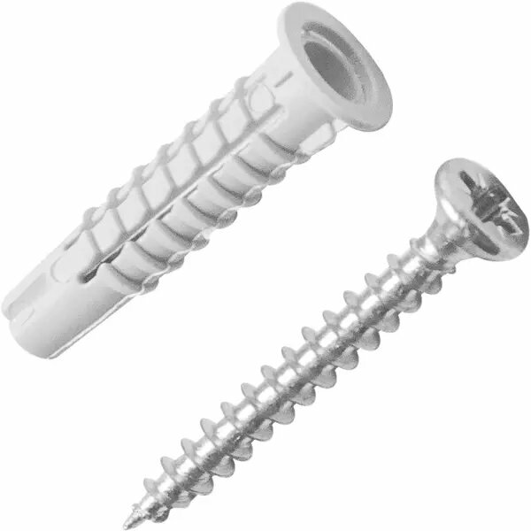 Дюбель потайной Standers PDU N 5x25 мм, с шурупом 3.5x30 мм, нейлон, 50 шт.