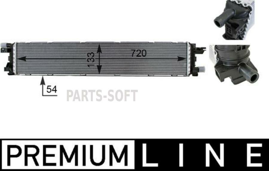 Радиатор интеркулера Audi A4 B8, Q3 Mahle/Knecht арт. CIR1000P