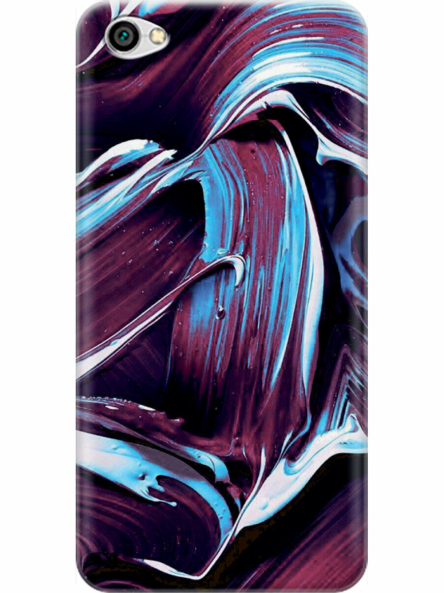 Силиконовый чехол на Xiaomi Redmi Note 5A, Сяоми Редми Ноут 5А с принтом "Фиолетовые мазки"