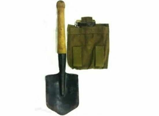 Сапёрная штыковая армейская лопата СССР, с клеймом и с чехлом