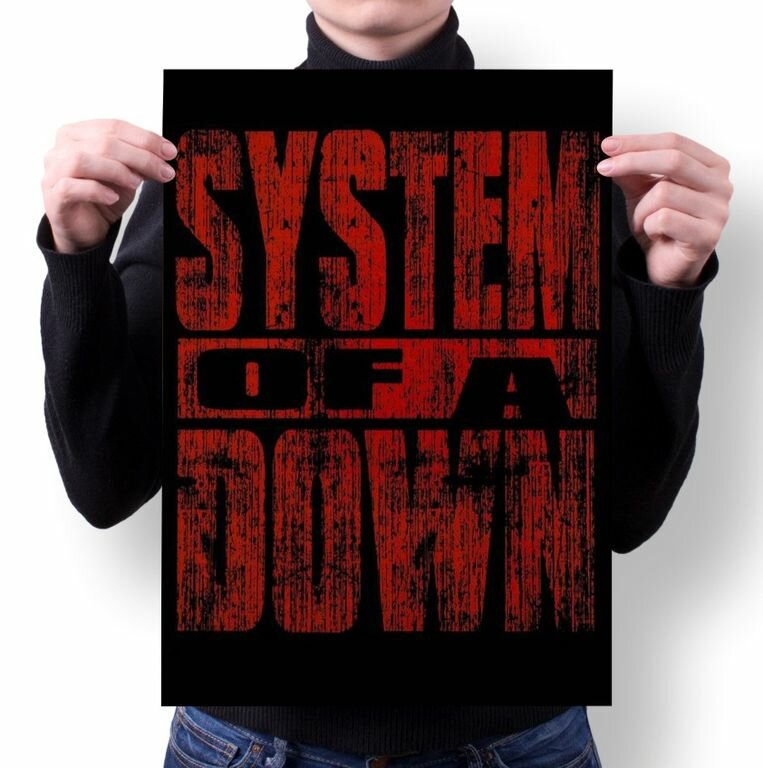 Плакат System of a Down, Систем оф а Даун №1, А4 (29-21 см)