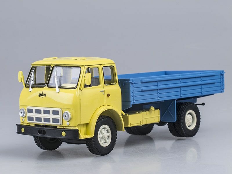 МАЗ-500А бортовой без тента, (желто-голубой), Масштабная коллекционная модель, масштаб 1:43