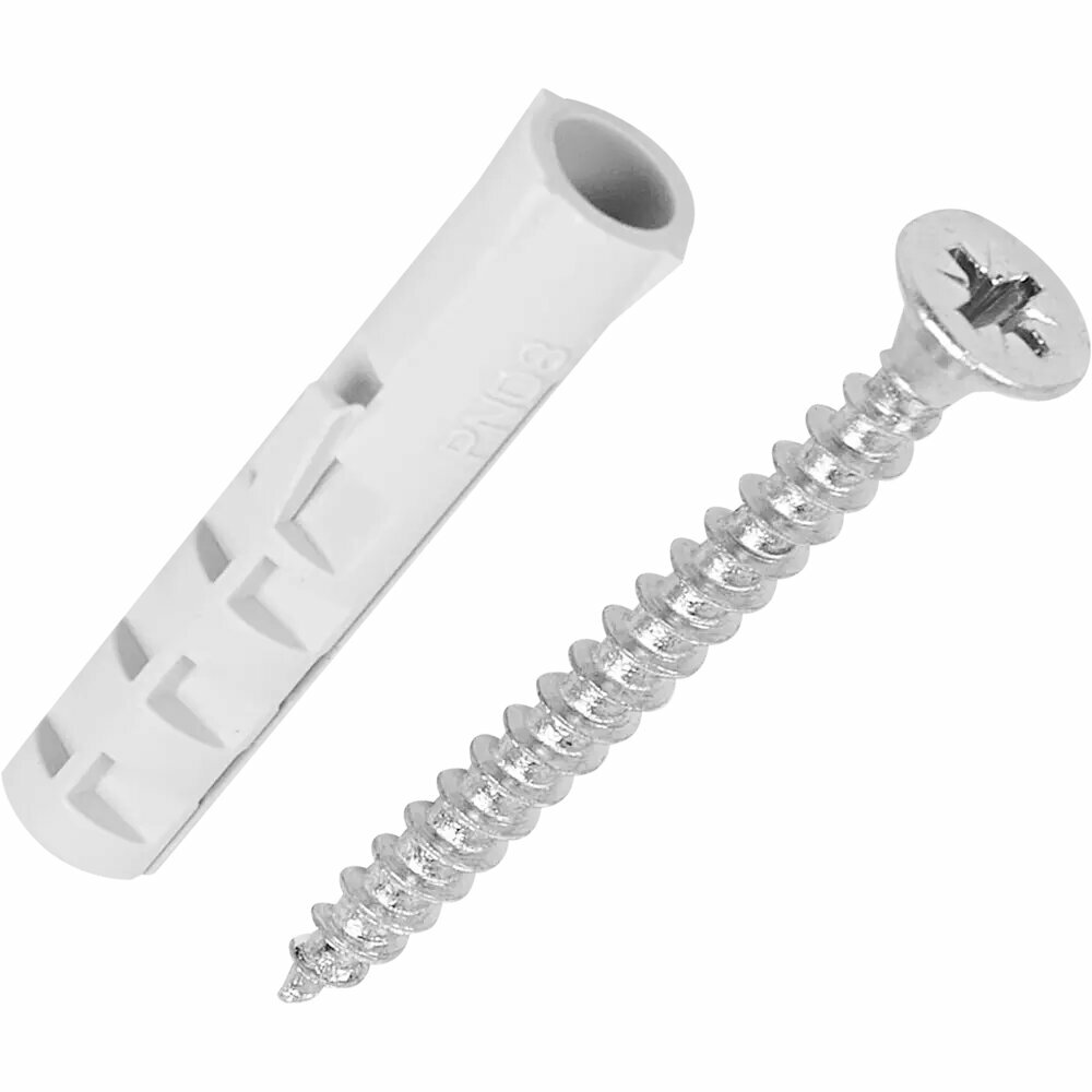 Дюбель потайной Standers PND 8х40 мм, с шурупом 5х50 мм, нейлон, 50 шт.