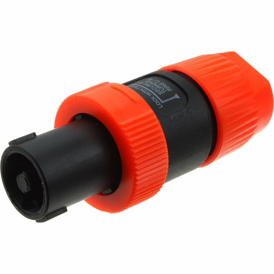 Разъем Speakon на кабель черно-оранжевый