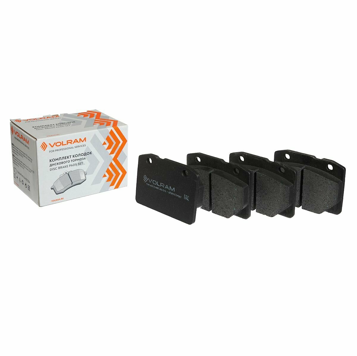Тормозные колодки VOLRAM для ВАЗ 2101-2107, передние (комплект 4 шт.), VOLRAM VR26166