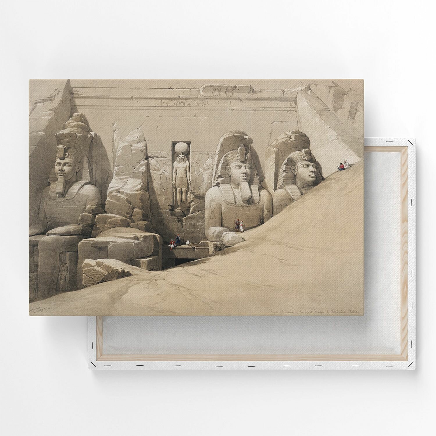 Картина на холсте, репродукция / Дэвид Робертс - Front elevation of the Great Temple / Размер 80 x 106 см