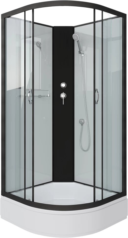 Душевая кабина 100x100x200 см Niagara NG-6702-14BK прозрачное