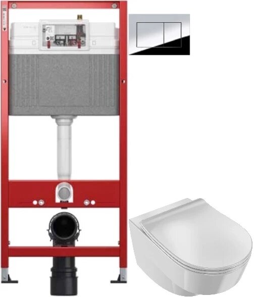 Комплект подвесной унитаз Jacob Delafon Odeon Rive Gauche EDR102-00 + E24889-00 + система инсталляции Tece 9400412