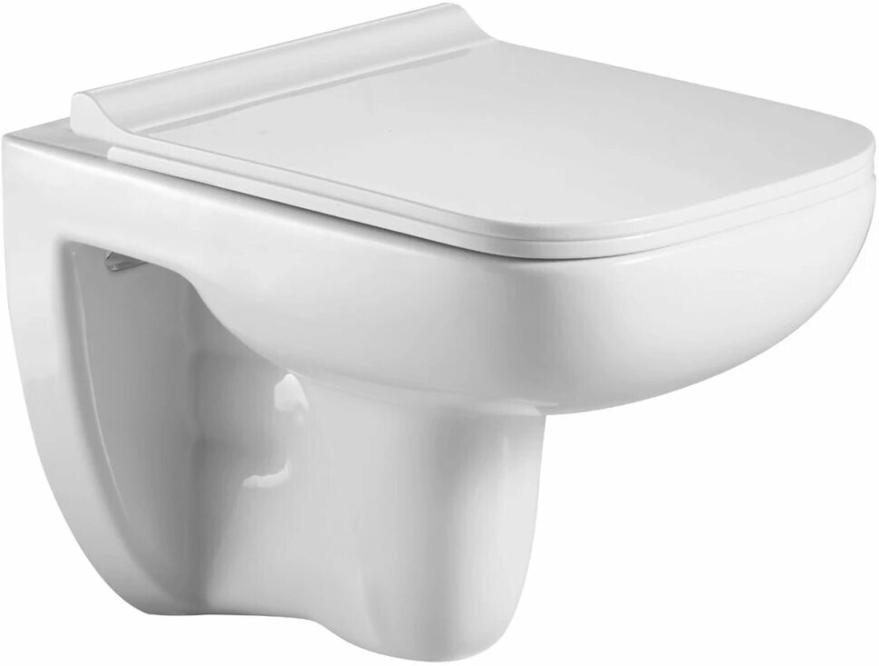 Унитаз подвесной WeltWasser Kehlbach 004GL-WT безободковый, с сиденьем микролифт, белый