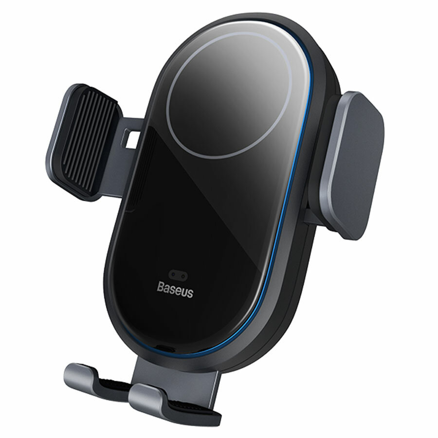 Автомобильный держатель BASEUS Light Chaser Wireless Charging, зажимной с беспроводной зарядкой, на воздуховод, черный
